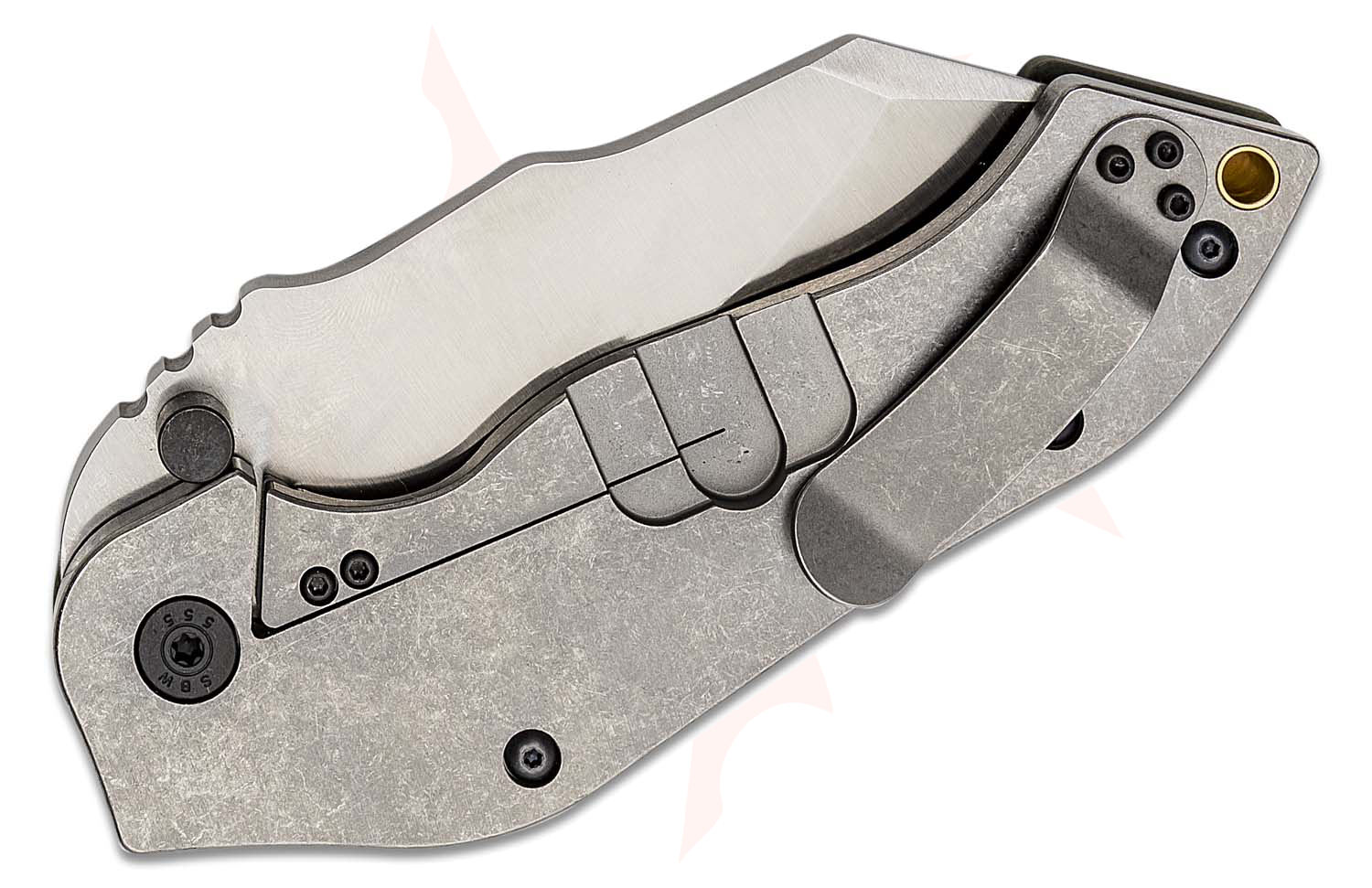 Sniper Bladeworks DMF Folding Knife 3.5" S35VN Satin Drop Point Blade ...