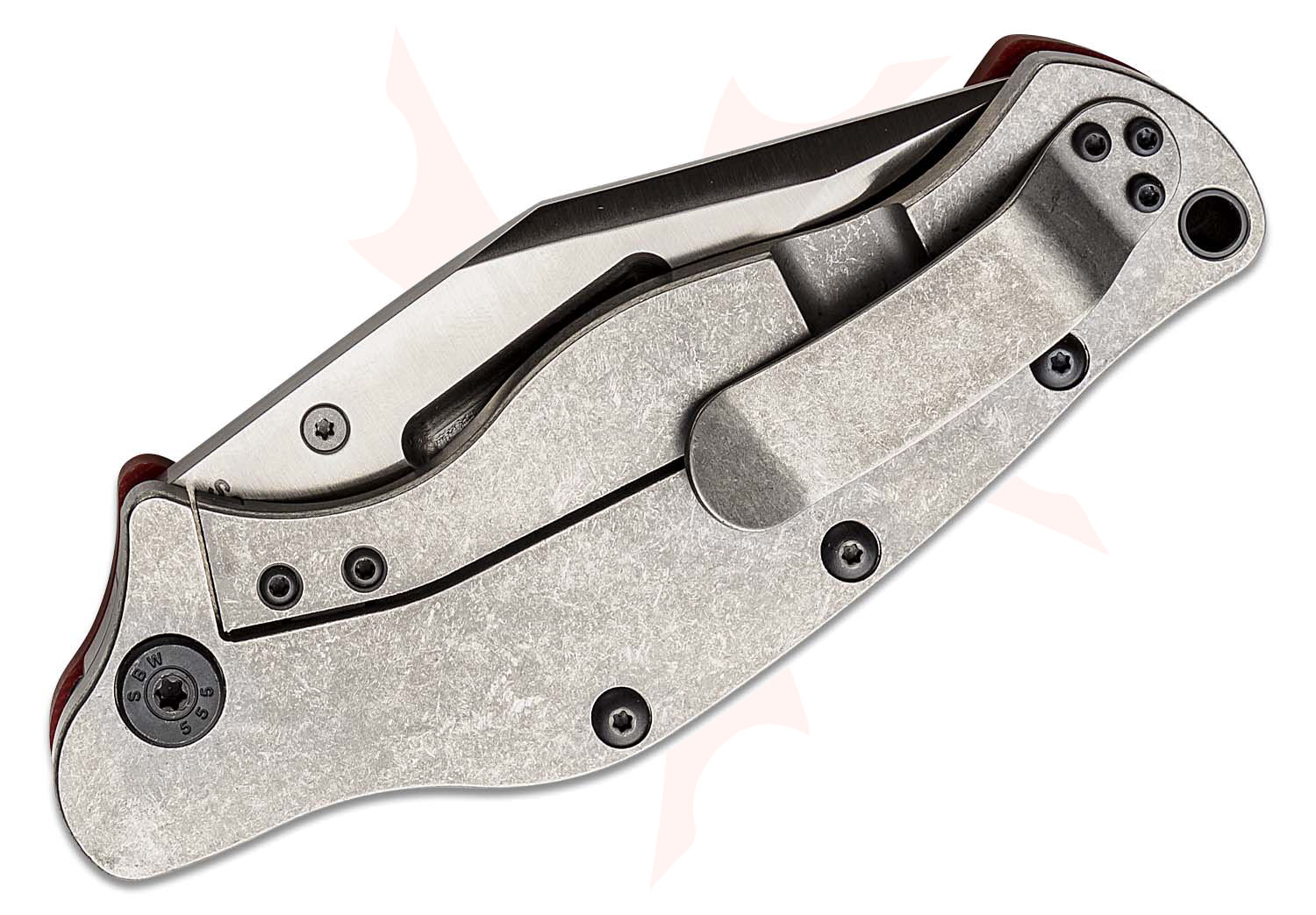 Sniper Bladeworks LPC Folding Knife 3.5" S35VN Satin Clip Point Blade ...