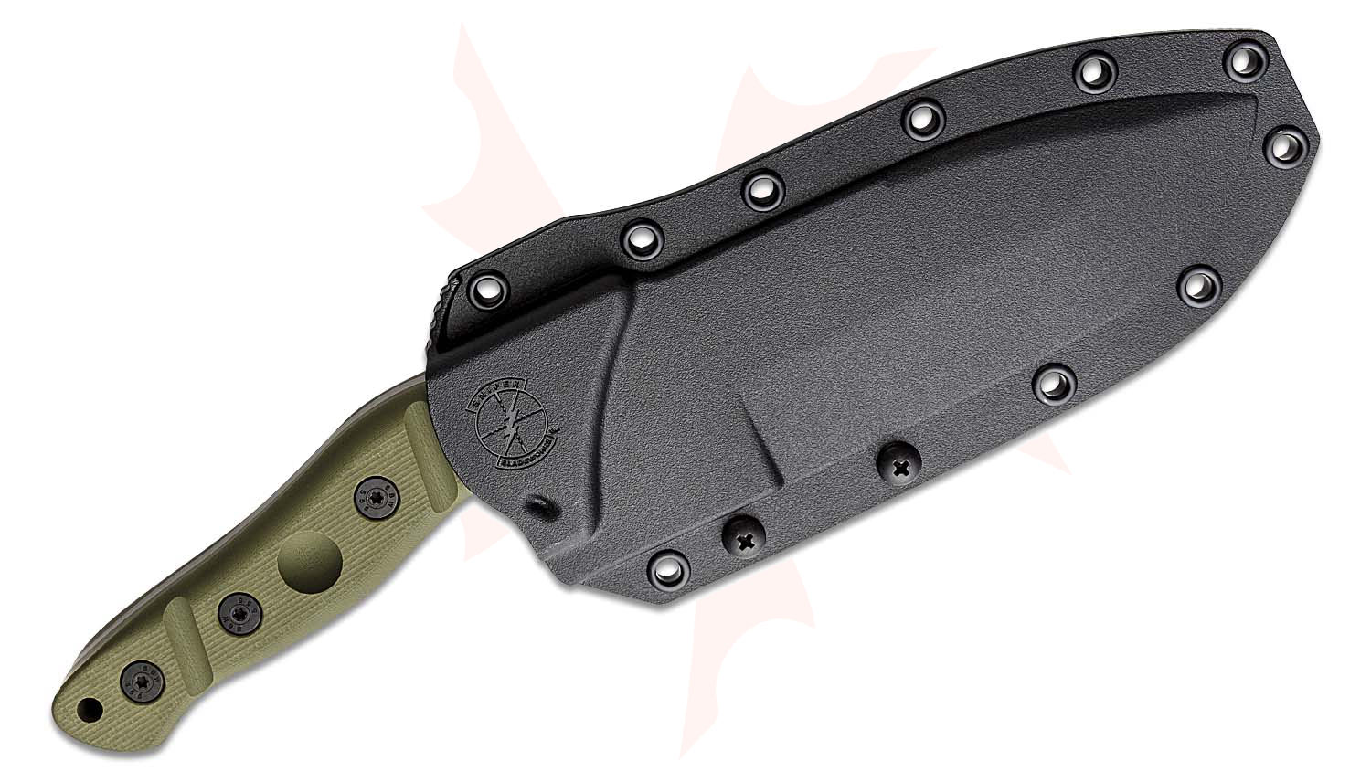 Sniper Bladeworks MAMU Fixed Blade Knife 5.5" Satin Drop Point, OD ...