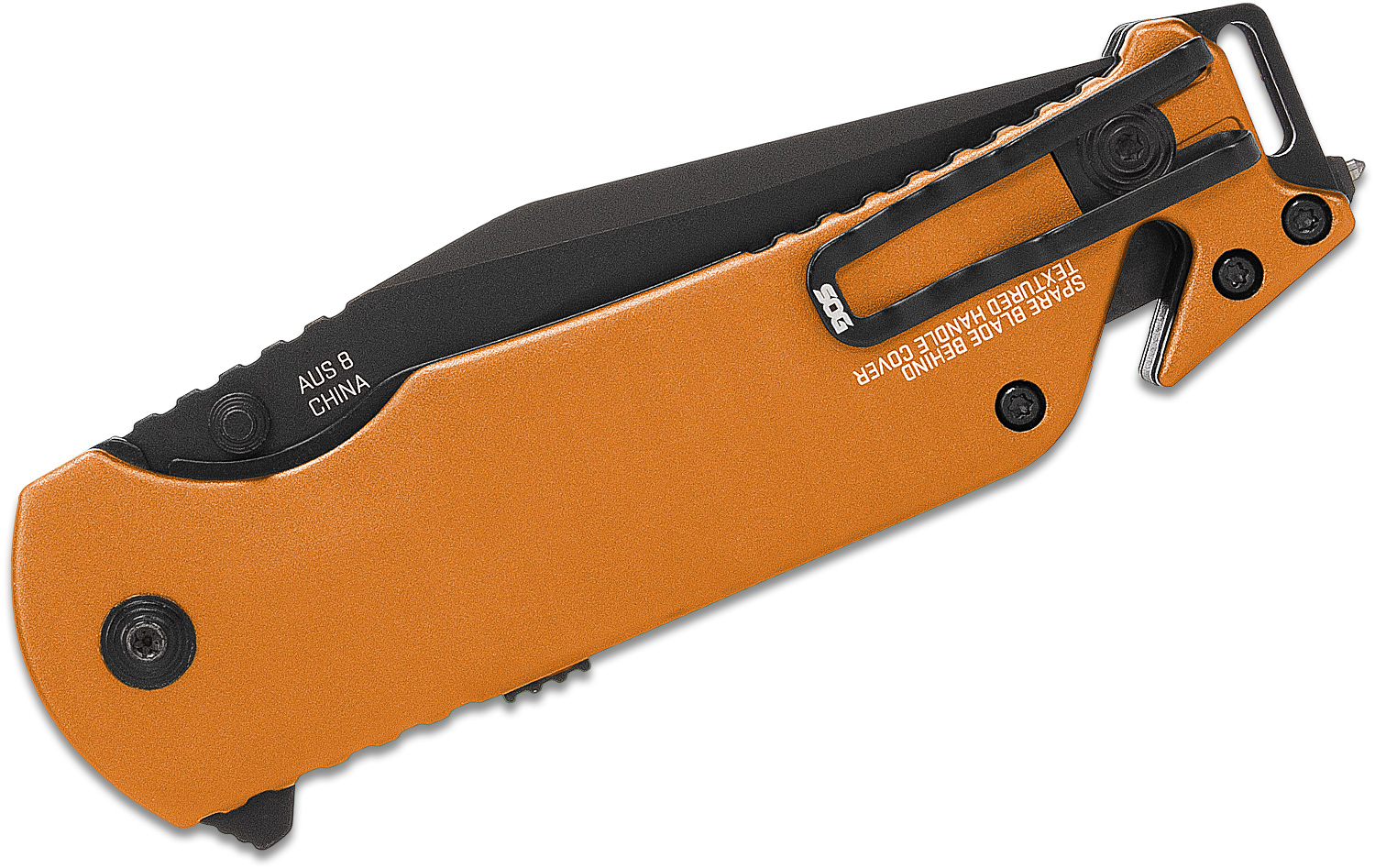 SOG Escape ATK 2.0 Assisted Liner Lock Rescue Flipper Knife 3.5" AUS-8 ...