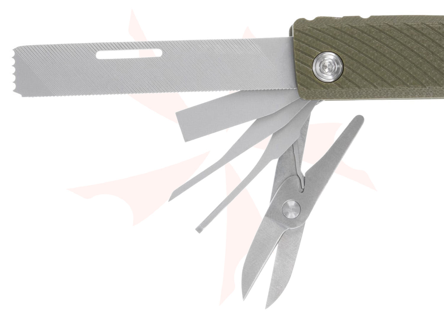 SOG Tellus MT Multi-Tool with 14 Tools, Green GFN Handles, Nylon Sheath ...