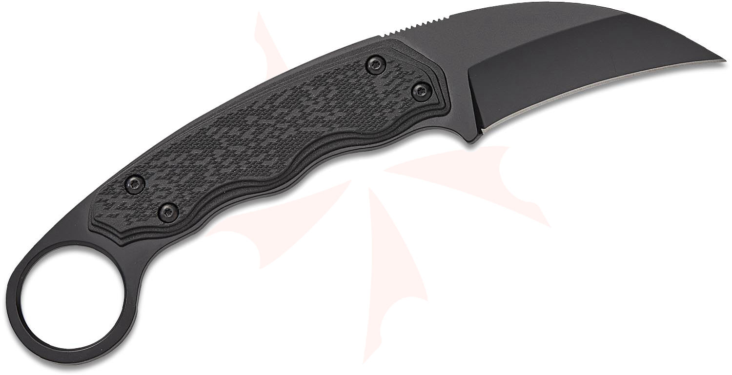 SOG Gambit 2.0 Karambit Fixed Blade Knife 2.58" Black PVD Hawkbill ...