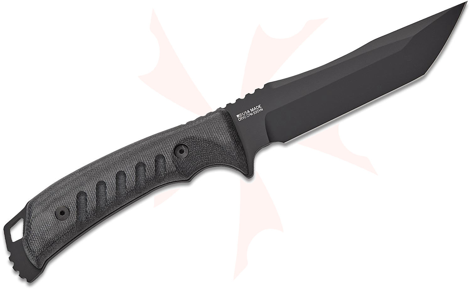 SOG Pillar Tanto FX USA-Made Fixed Blade Knife 4.76" S35VN Black PVC ...