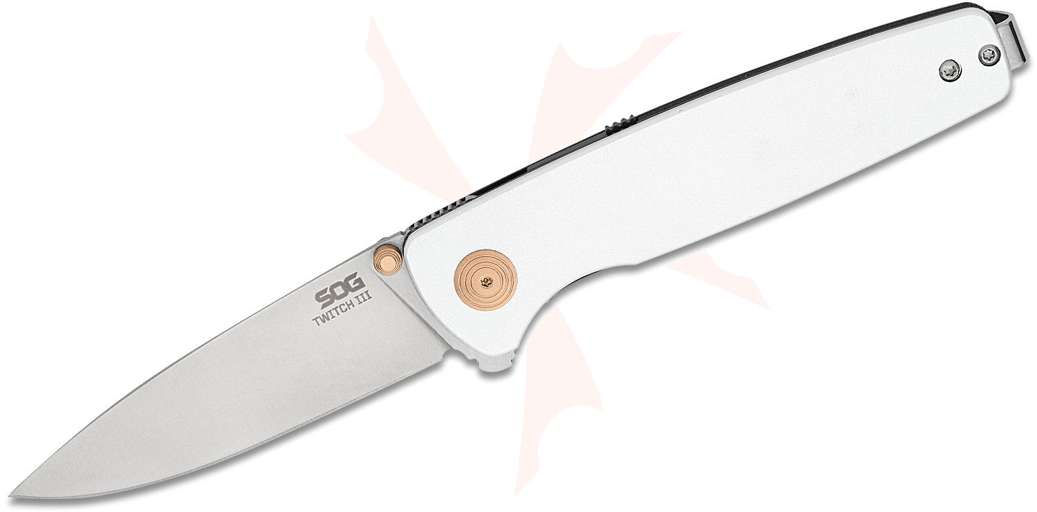 SOG Twitch III Assisted Liner Lock Flipper Knife 3.1" 154CM Satin Drop ...