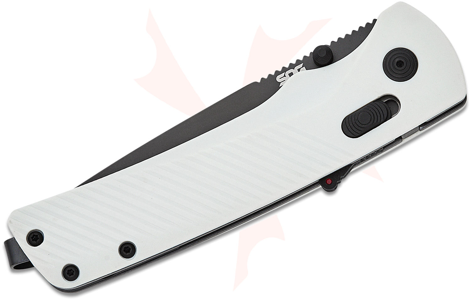 SOG Flash AT Concrete Assisted Folding Knife 3.45" D2 Black TiNi Plain ...