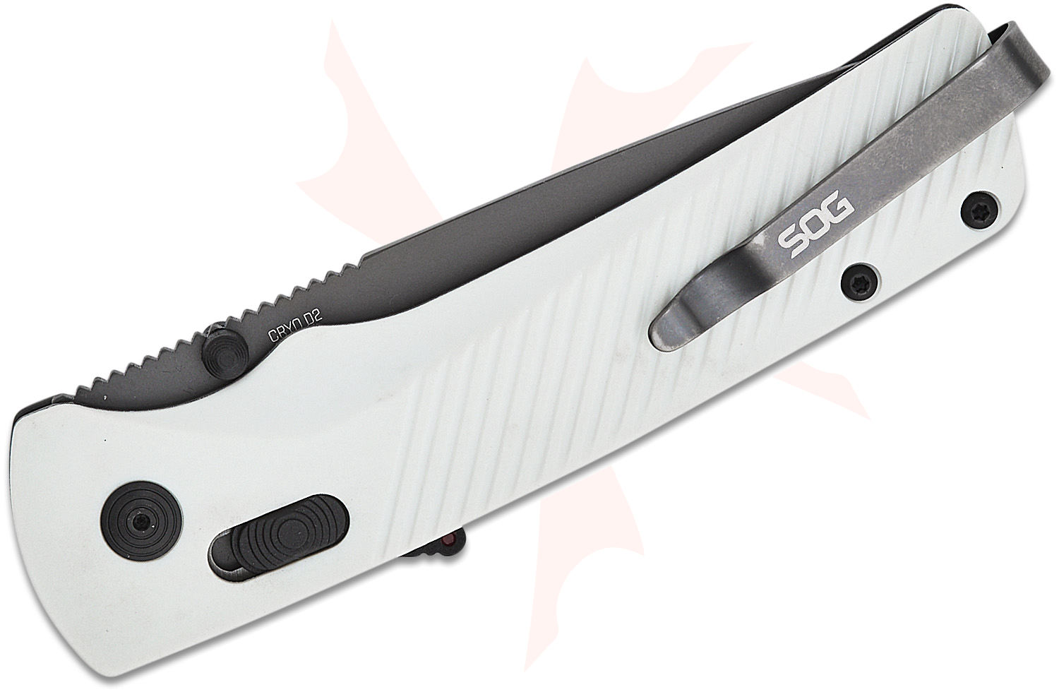 SOG Flash AT Concrete Assisted Folding Knife 3.45" D2 Black TiNi Plain ...