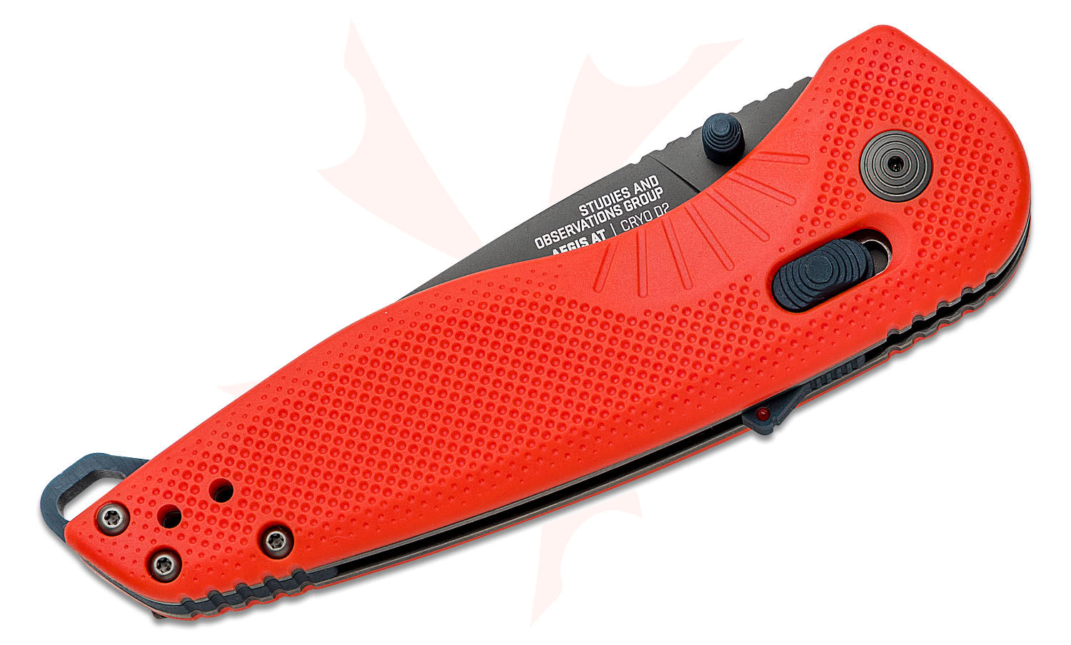 SOG Aegis AT Tanto Rescue Red and Indigo Assisted Folding Knife 3.11 ...