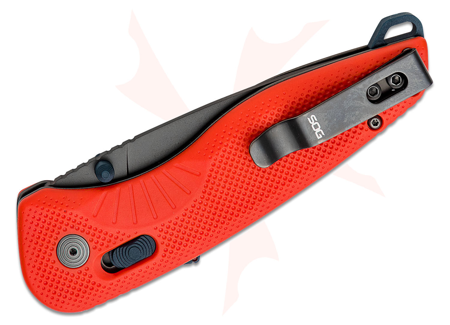 SOG Aegis AT Tanto Rescue Red and Indigo Assisted Folding Knife 3.11 ...