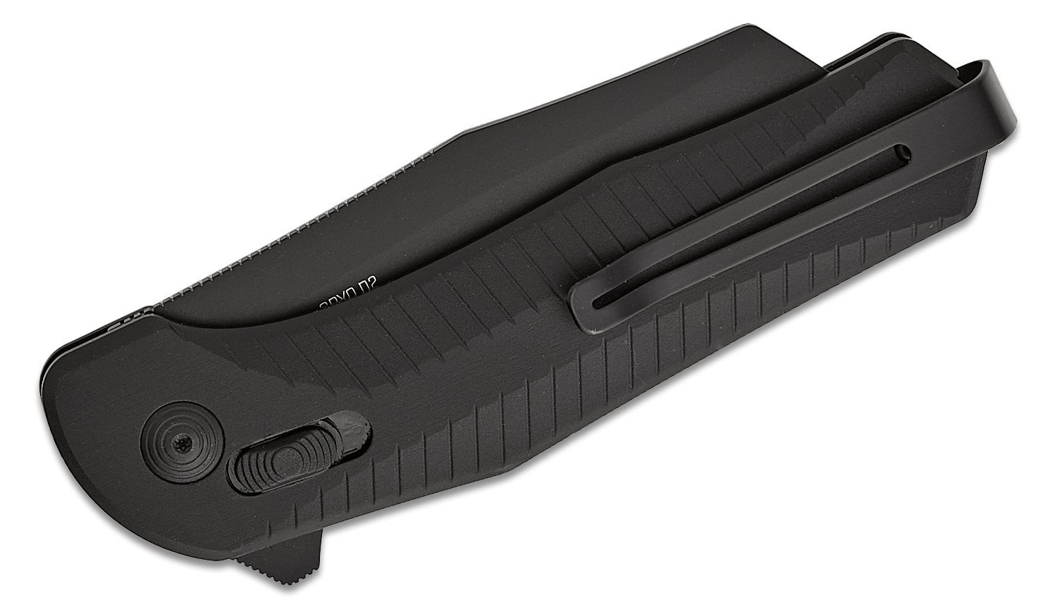 SOG Diverge Blackout XR Lock Flipper Knife 3" D2 Black PVD Modified ...