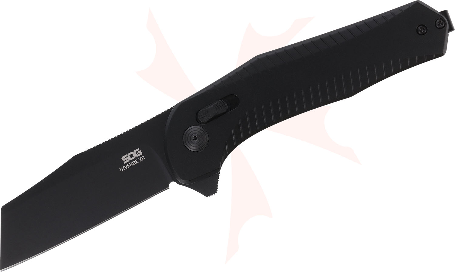 SOG Diverge Blackout XR Lock Flipper Knife 3" D2 Black PVD Modified ...