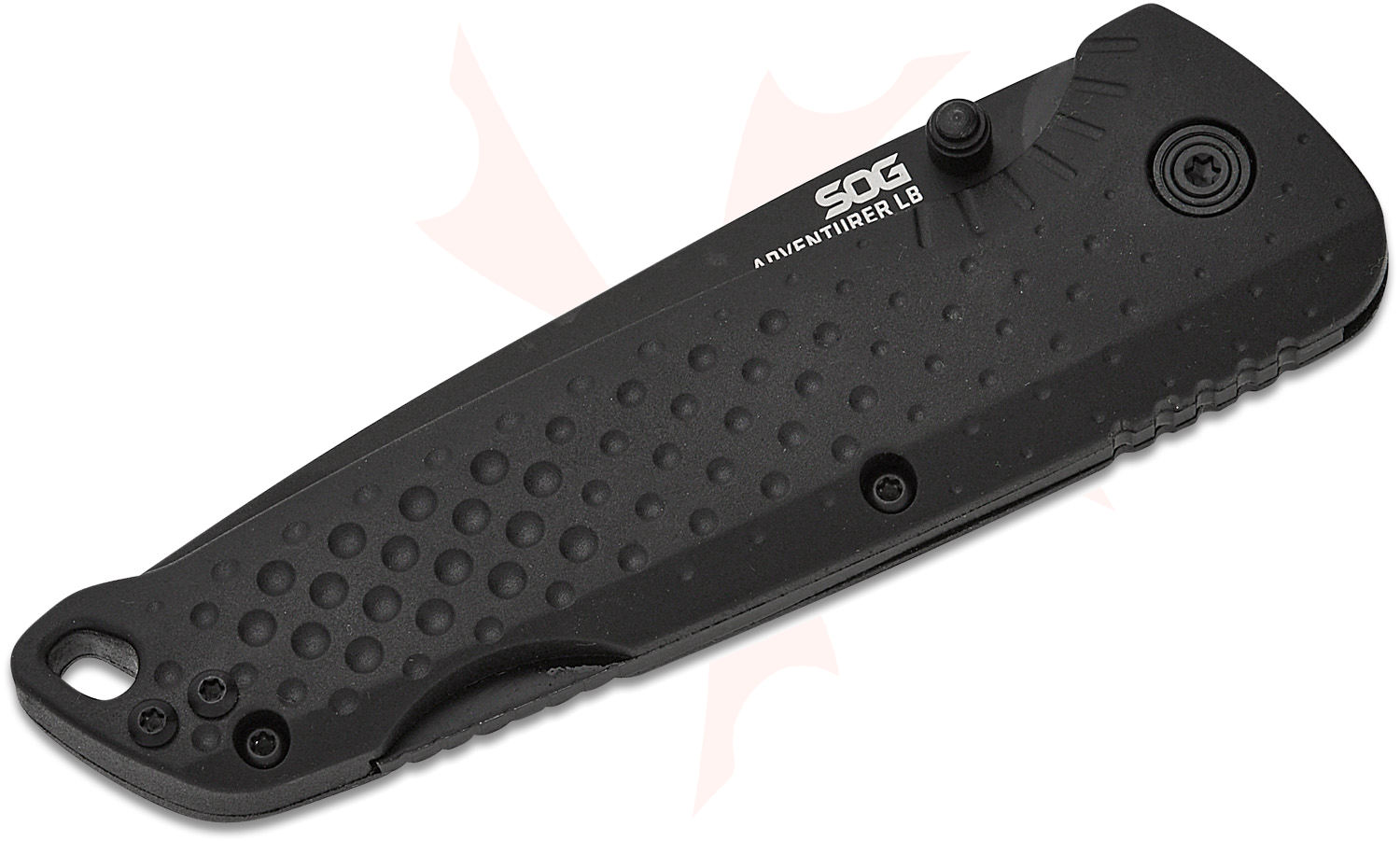 SOG Adventurer LB Lock Back Folding Knife 3" Black Drop Point Blade ...