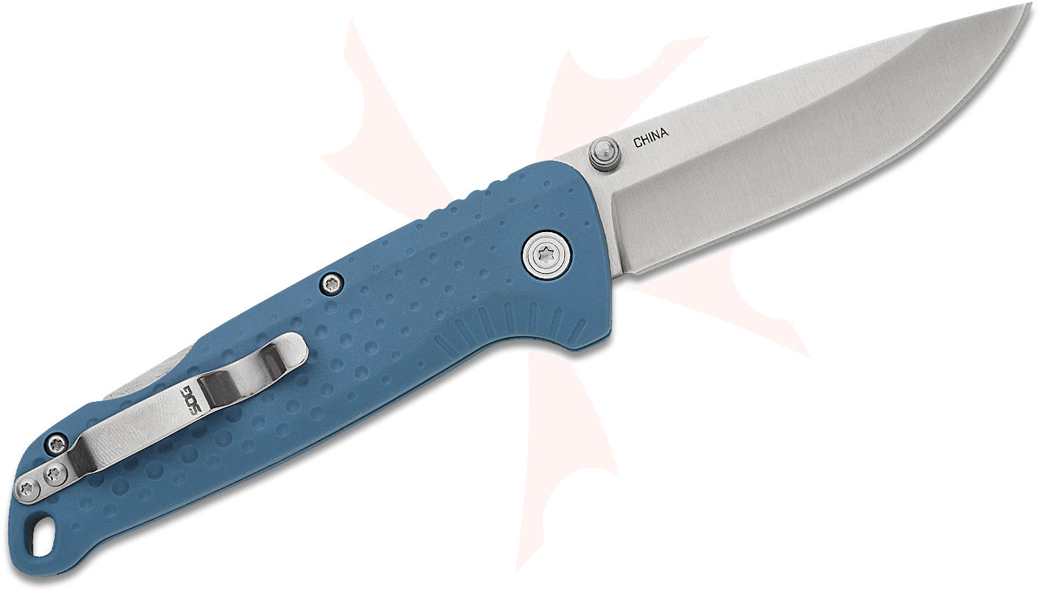 SOG Adventurer LB Lock Back Folding Knife 3" Satin Drop Point Blade ...