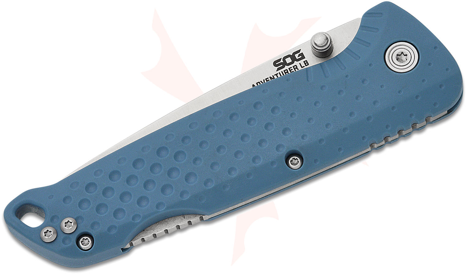 SOG Adventurer LB Lock Back Folding Knife 3" Satin Drop Point Blade ...
