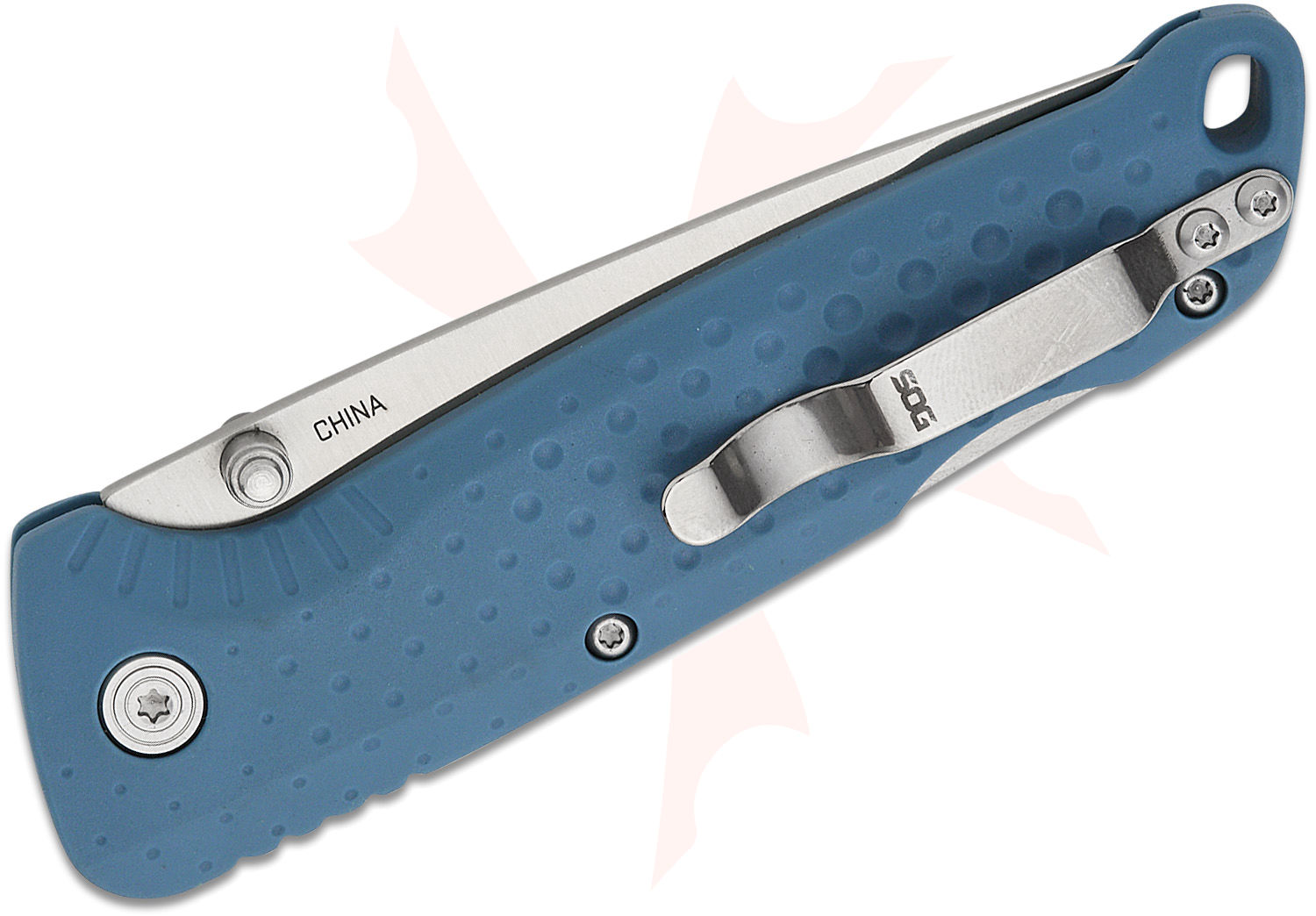 SOG Adventurer LB Lock Back Folding Knife 3" Satin Drop Point Blade ...