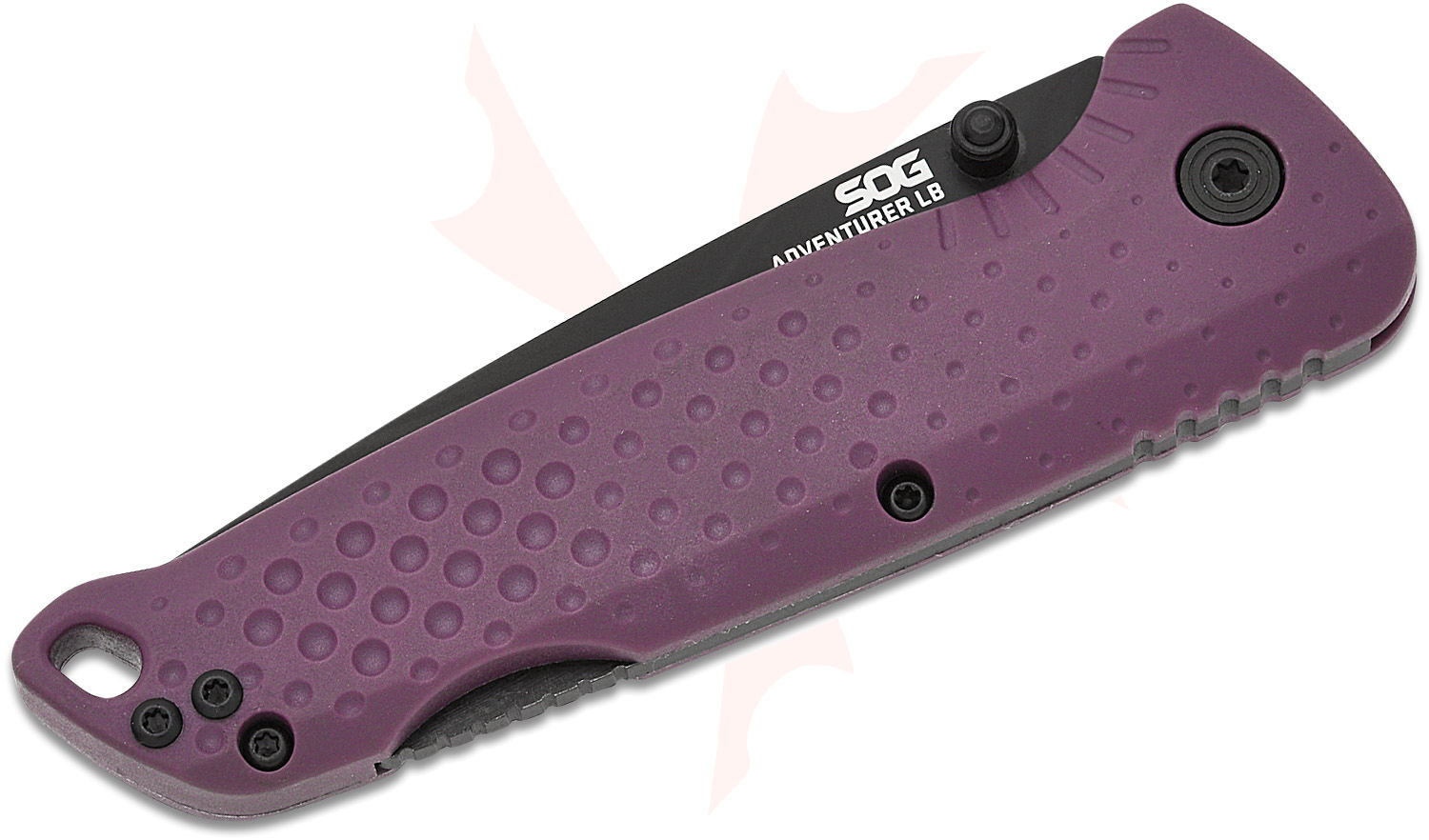 SOG Adventurer LB Lock Back Folding Knife 3" Black Drop Point Blade ...