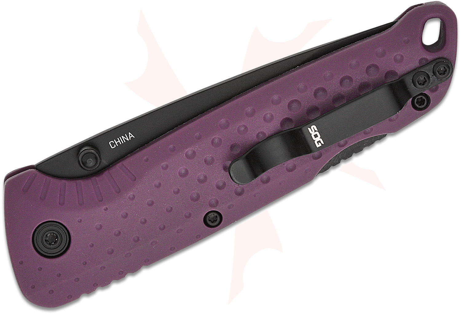 SOG Adventurer LB Lock Back Folding Knife 3" Black Drop Point Blade ...