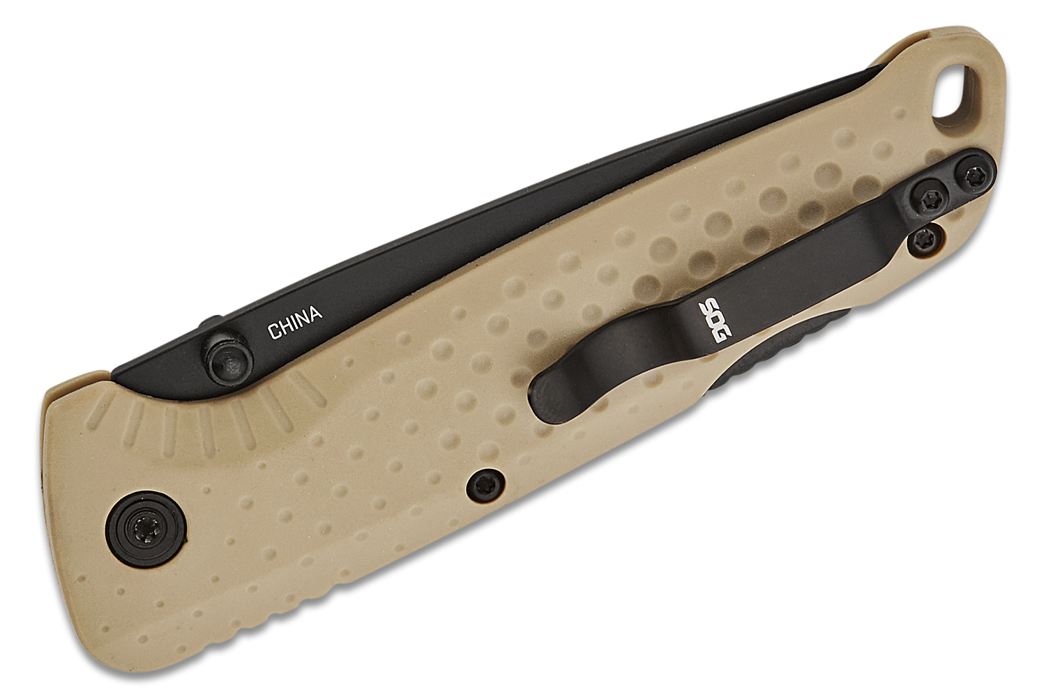 SOG Adventurer LB Lockback Folding Knife 3" Black PVD Drop Point Blade ...
