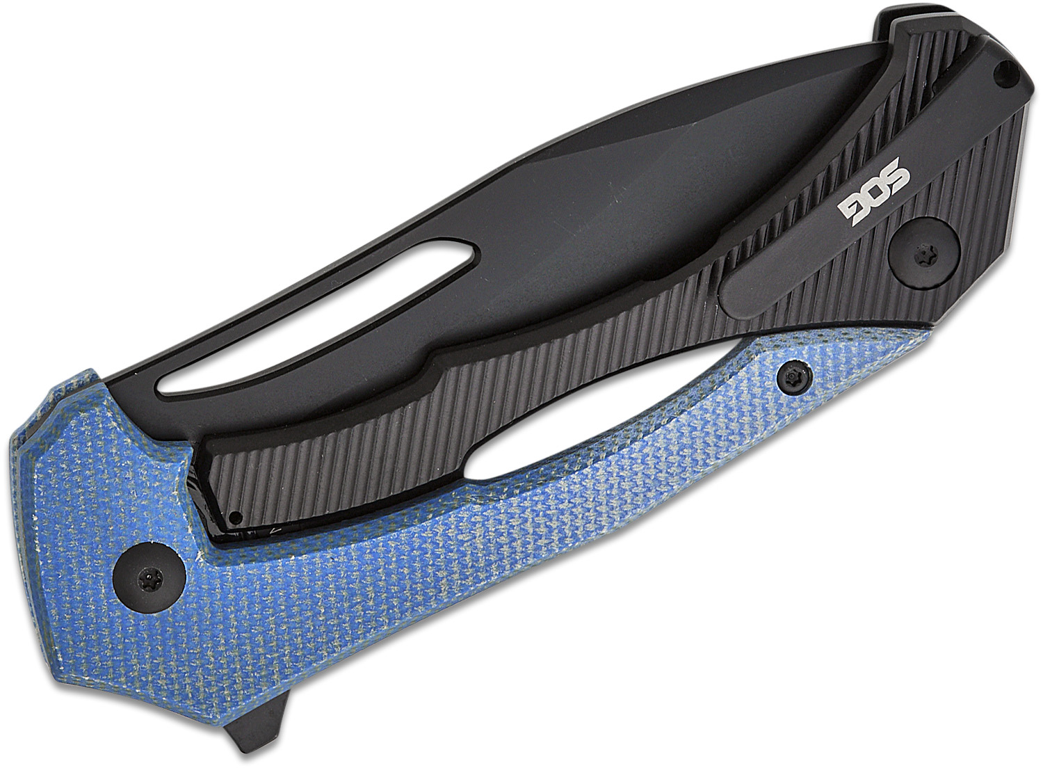 SOG Mikkel Willumsen Bulwark FLK Flipper Knife 3.58" D2 Black Drop ...