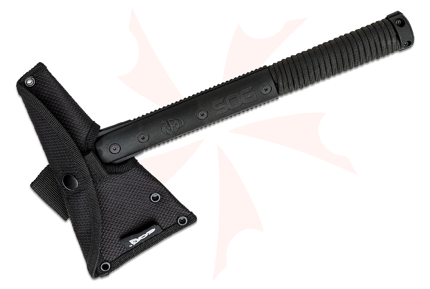 SOG Survival Hawk Tomahawk, Black, 12.1" Overall, Nylon Sheath ...