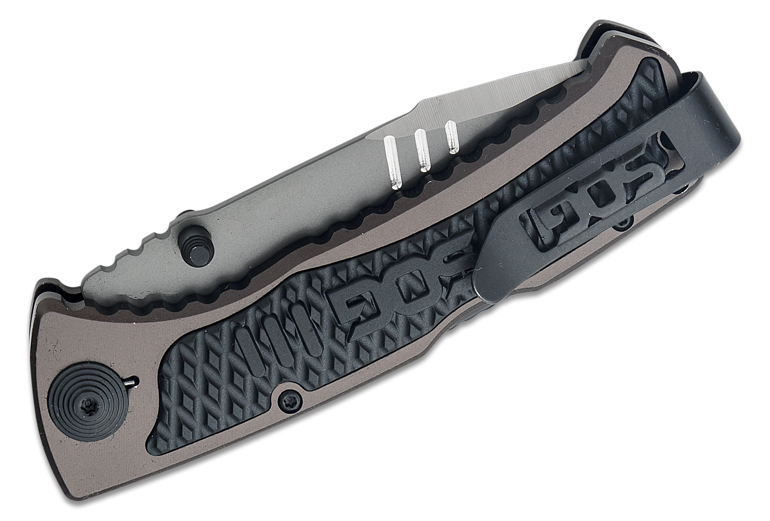 SOG Sideswipe Assisted Folding Knife 3.4" Clip Point Blade, Aluminum ...