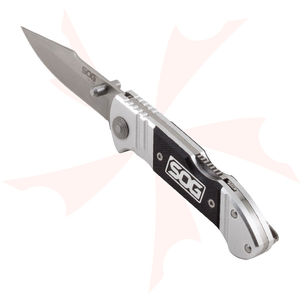 SOG FF3302 Fielder Assisted Mini Folding Knife 2.75" Satin Plain Clip ...