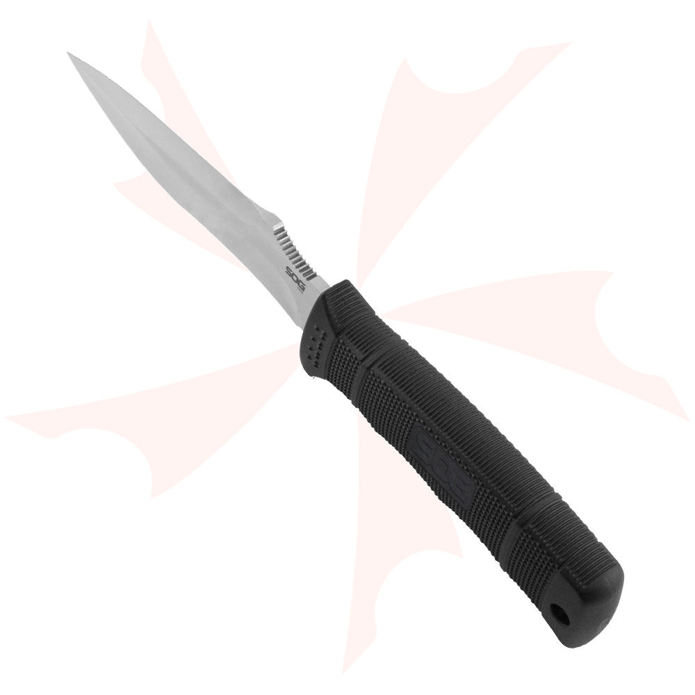 SOG M40 SOG Ops Fixed 4.85" Satin Plain Blade, Black GRN Handles, Hard ...