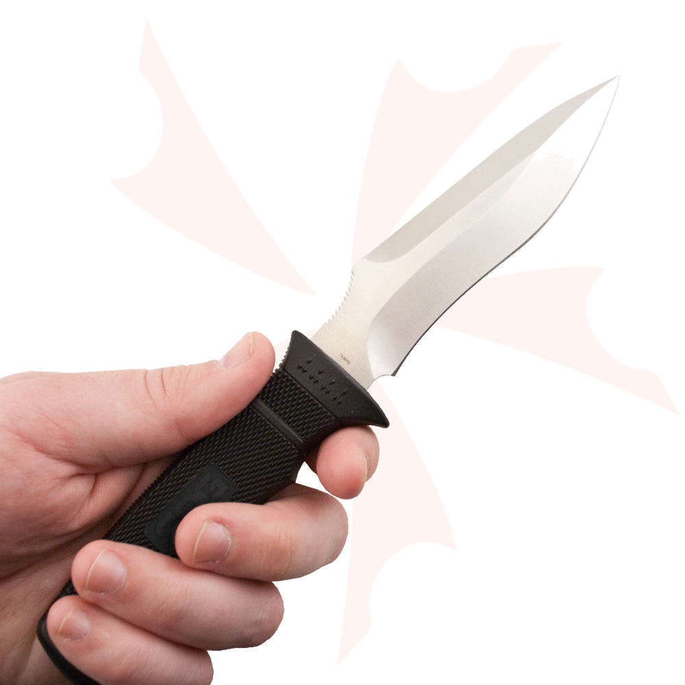 SOG M40 SOG Ops Fixed 4.85" Satin Plain Blade, Black GRN Handles, Hard ...