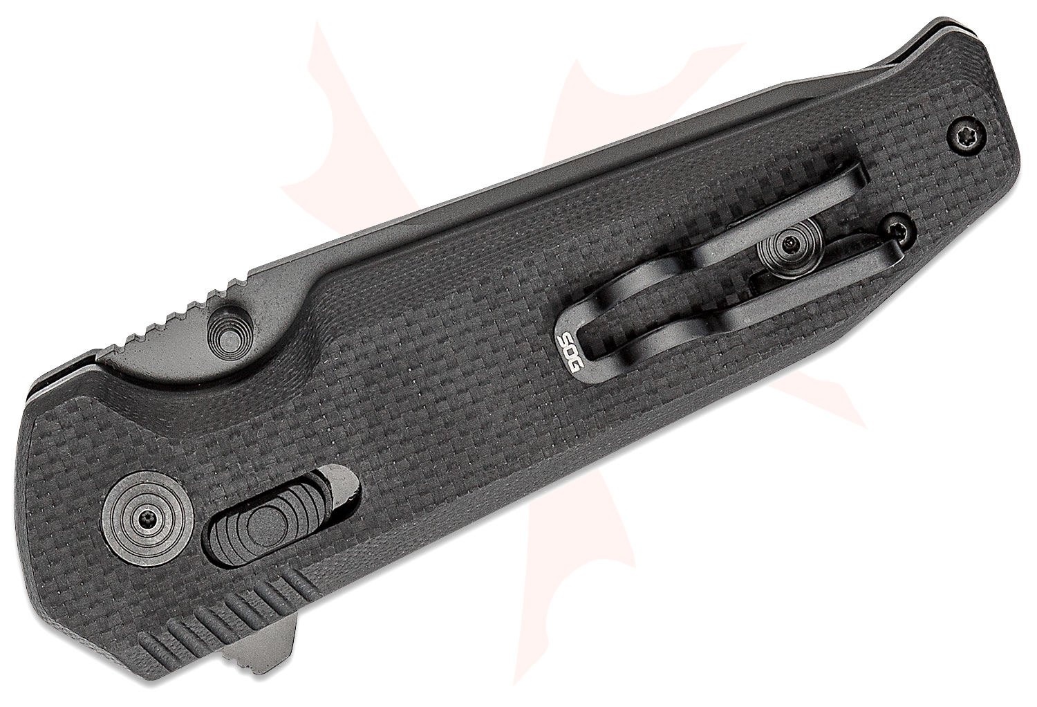 SOG Vision XR Flipper Knife 3.36" CTS-XHP Black Tanto Combo Blade ...