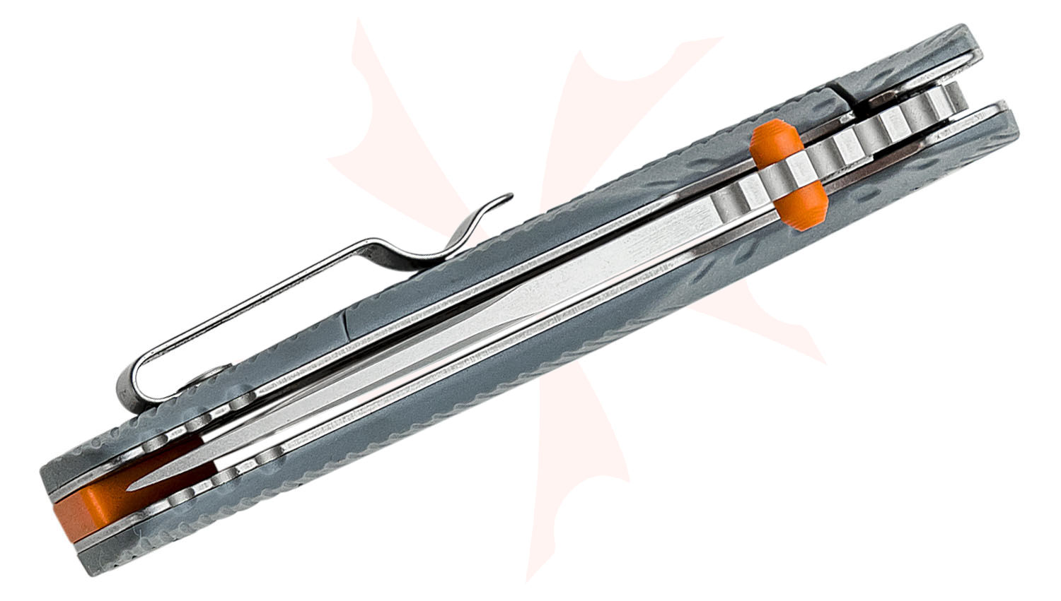 SOG Tellus FLK Flipper Knife 3.65" CRYO 440C Stonewashed Clip Point, Wolf Gray GRN Handles ...