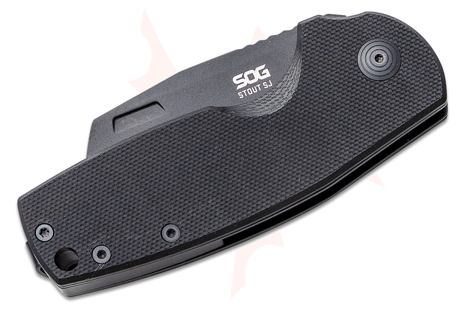 SOG Stout SJ Blackout Slipjoint Folding Knife 2.36" D2 Black Cleaver ...