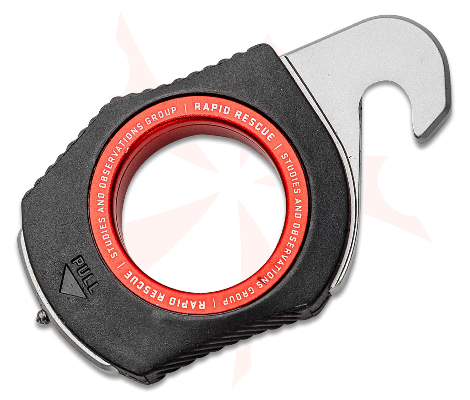 SOG Rapid Rescue Neck Black and Red Stainless Steel Strap Cutter, Black ...