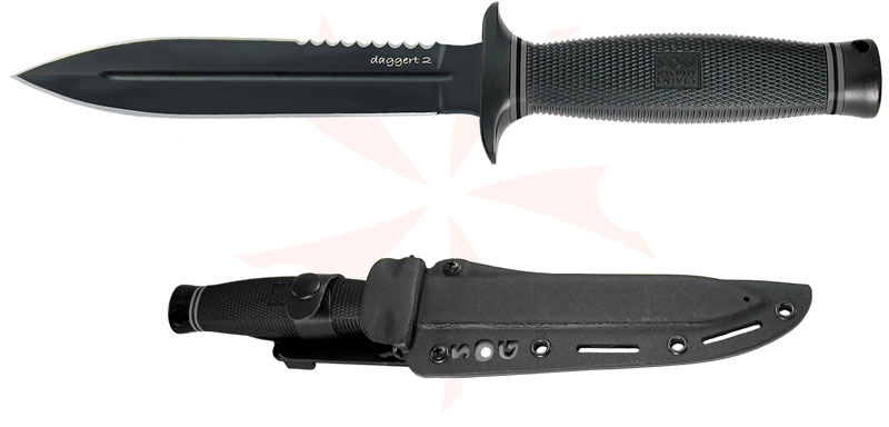 SOG Daggert 2 (Black TiNi) 6.6" Double Edge Blade with Kydex Sheath ...