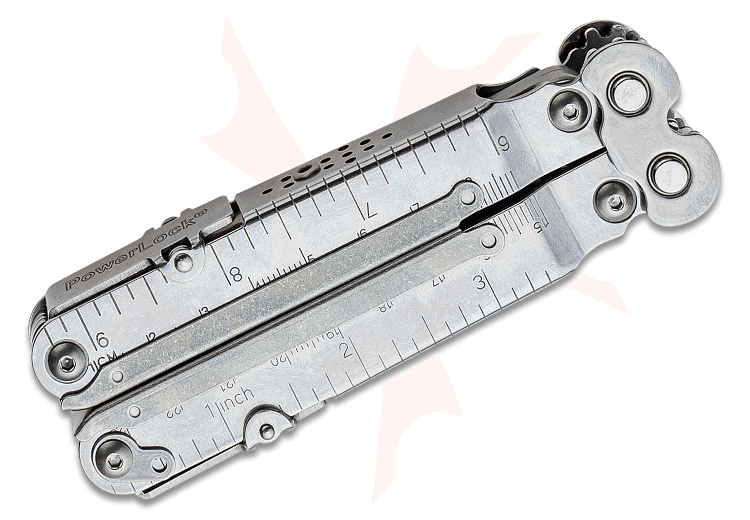 SOG PowerLock w/ V-Cutter Stainless Finish Multi-Tool with Nylon Sheath ...