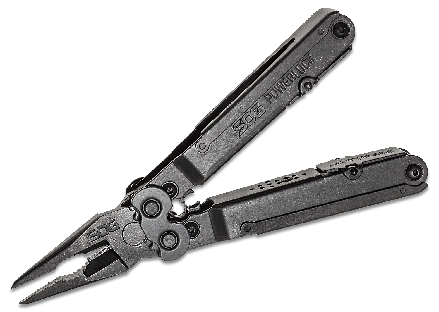 SOG PowerLock EOD w/ V-Cutter Black Oxide Finish Multi-Tool with Nylon ...