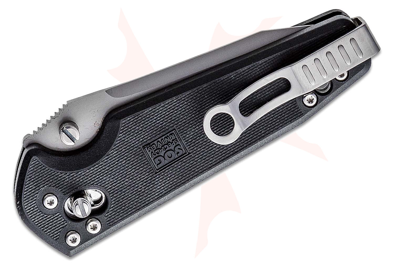 SOG MXV72 X-Ray Vision Mini Folding Knife 3" VG10 Bead Blast Combo ...