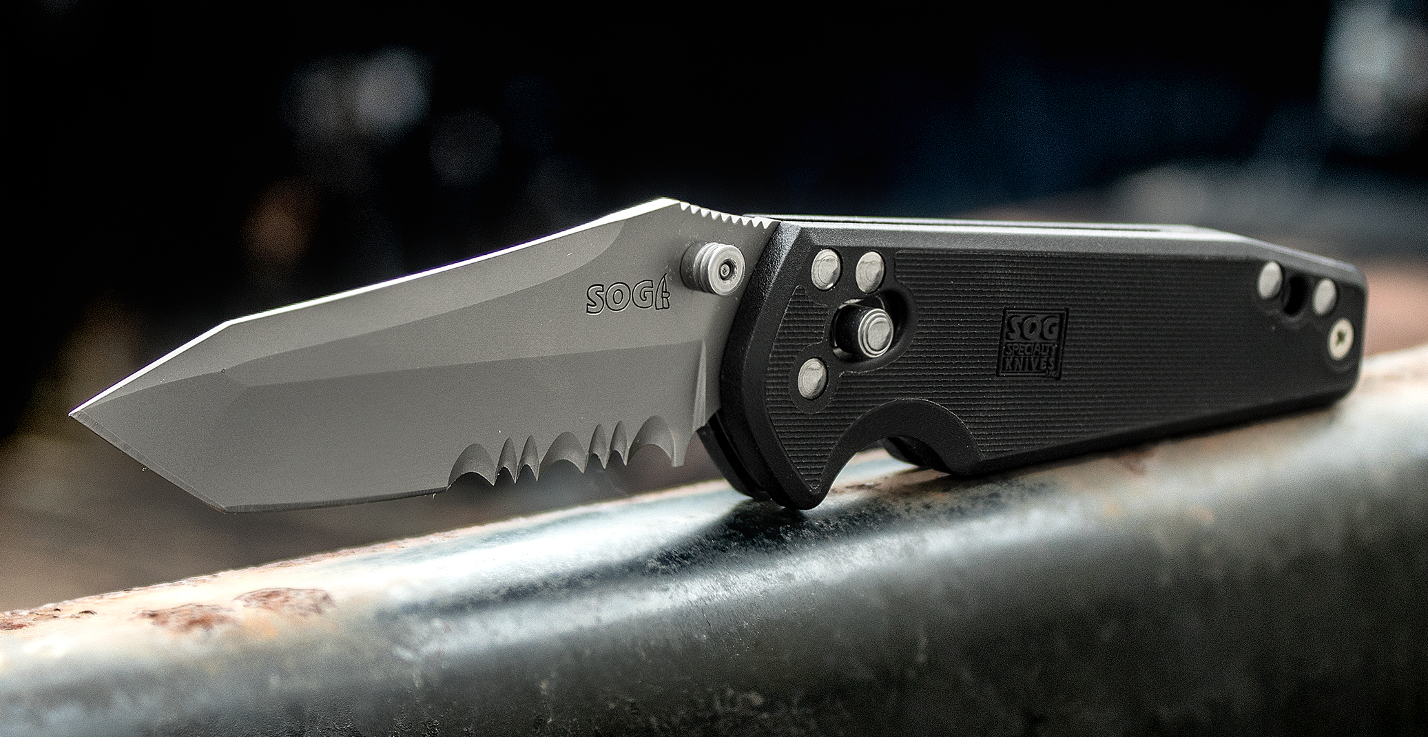 SOG MXV72 X-Ray Vision Mini Folding Knife 3" VG10 Bead Blast Combo ...