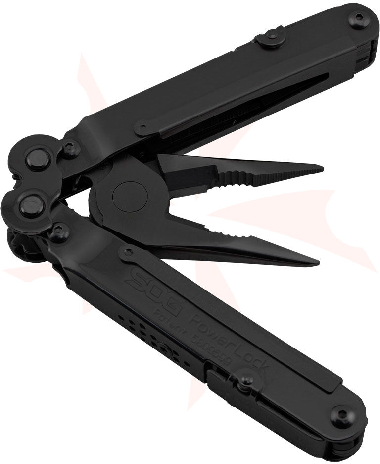 SOG B61TR PowerLock Traveler TSA Compliant Multi-Tool, Black Oxide ...