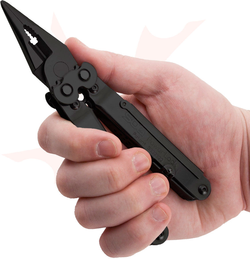 SOG B61TR PowerLock Traveler TSA Compliant Multi-Tool, Black Oxide ...