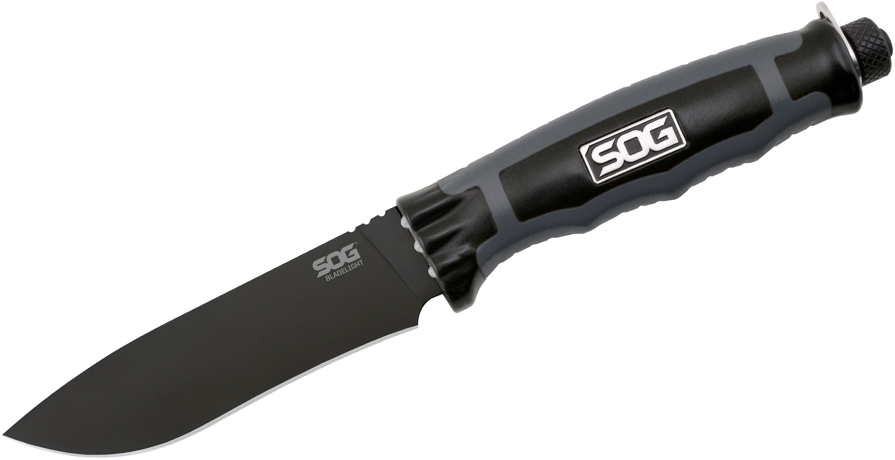 SOG BladeLight Tactical Fixed 4.5" Black Blade, Nylon Handles, 37 Max ...