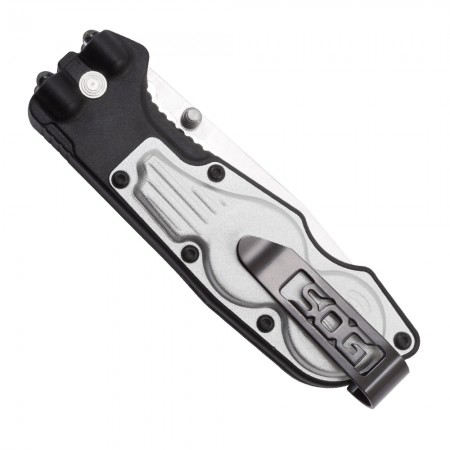SOG BladeLight Mini Knife 3" Satin Plain Blade, Aluminum and GRN ...