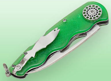 SOG Fusion Fish On Folding Knife 3" Satin Plain Edge Blade ...