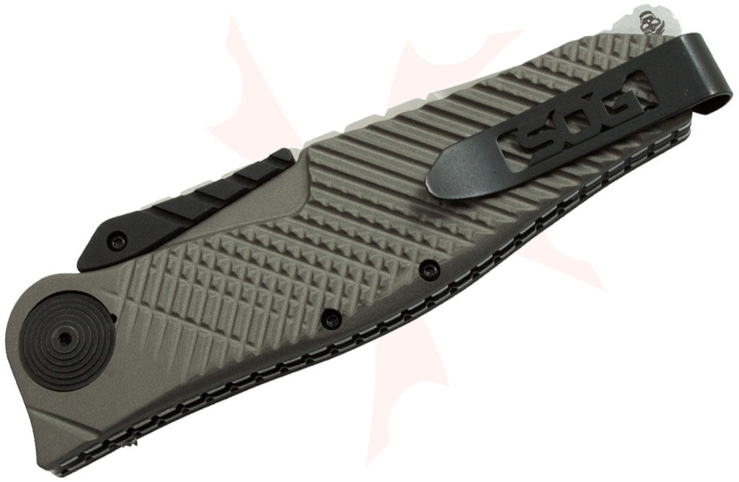 SOG Quake XL Folding Knife 4.5" Two-Tone VG-10 Plain Blade, Aluminum ...