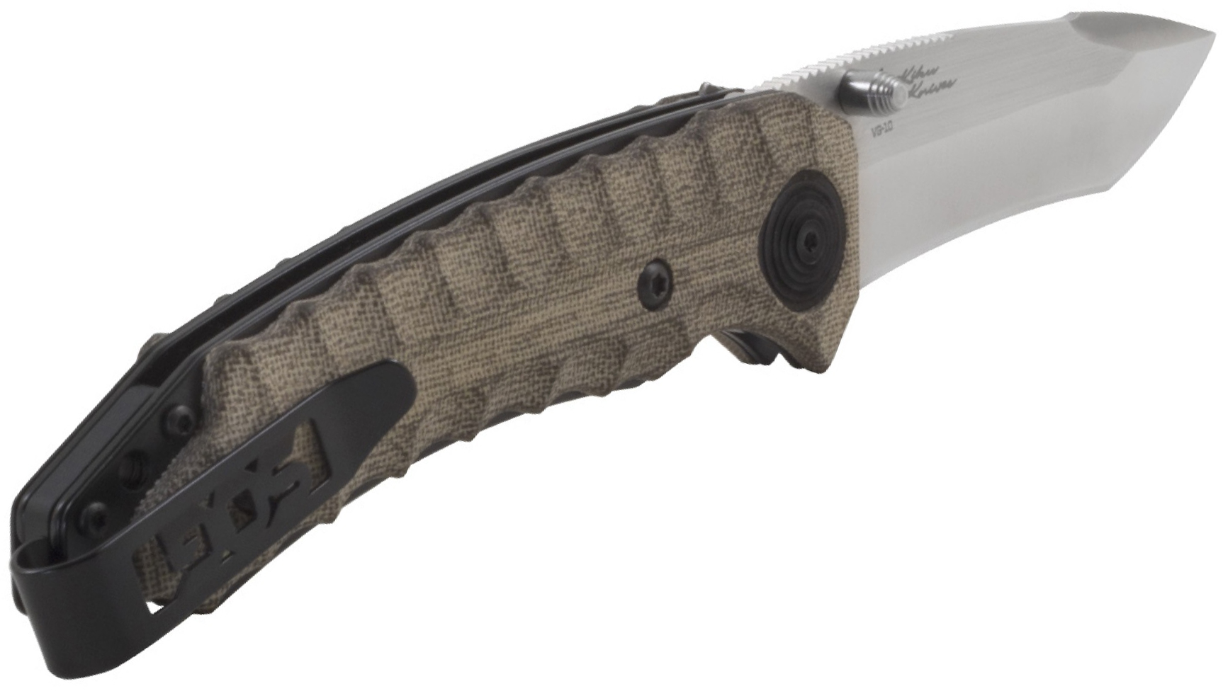 SOG Kiku Assisted Folding Knife 3.5" Satin VG10 Blade, Green Linen ...