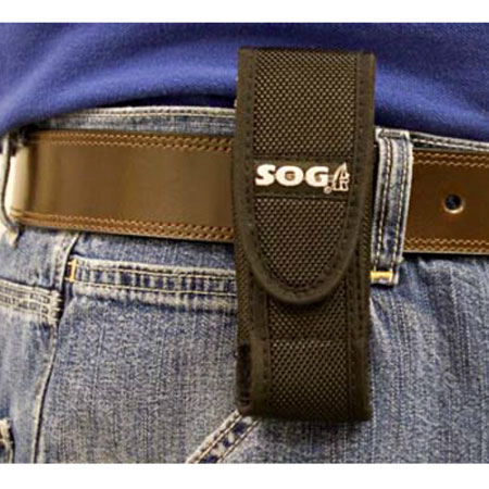 SOG Nylon Sheath, Black, Large (P90) - KnifeCenter - Discontinued