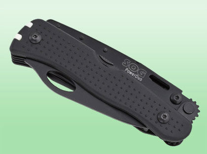 SOG PD02 PowerDuo Multi-Tool, Black, Nylon Sheath - KnifeCenter - PD02 ...