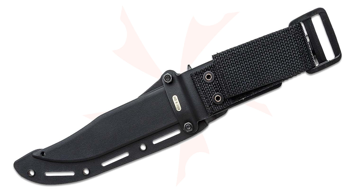 SOG Tech Bowie Fixed 6.4" Black Plain Blade, Kraton Handle, Kydex Sheath - KnifeCenter - S10B-K