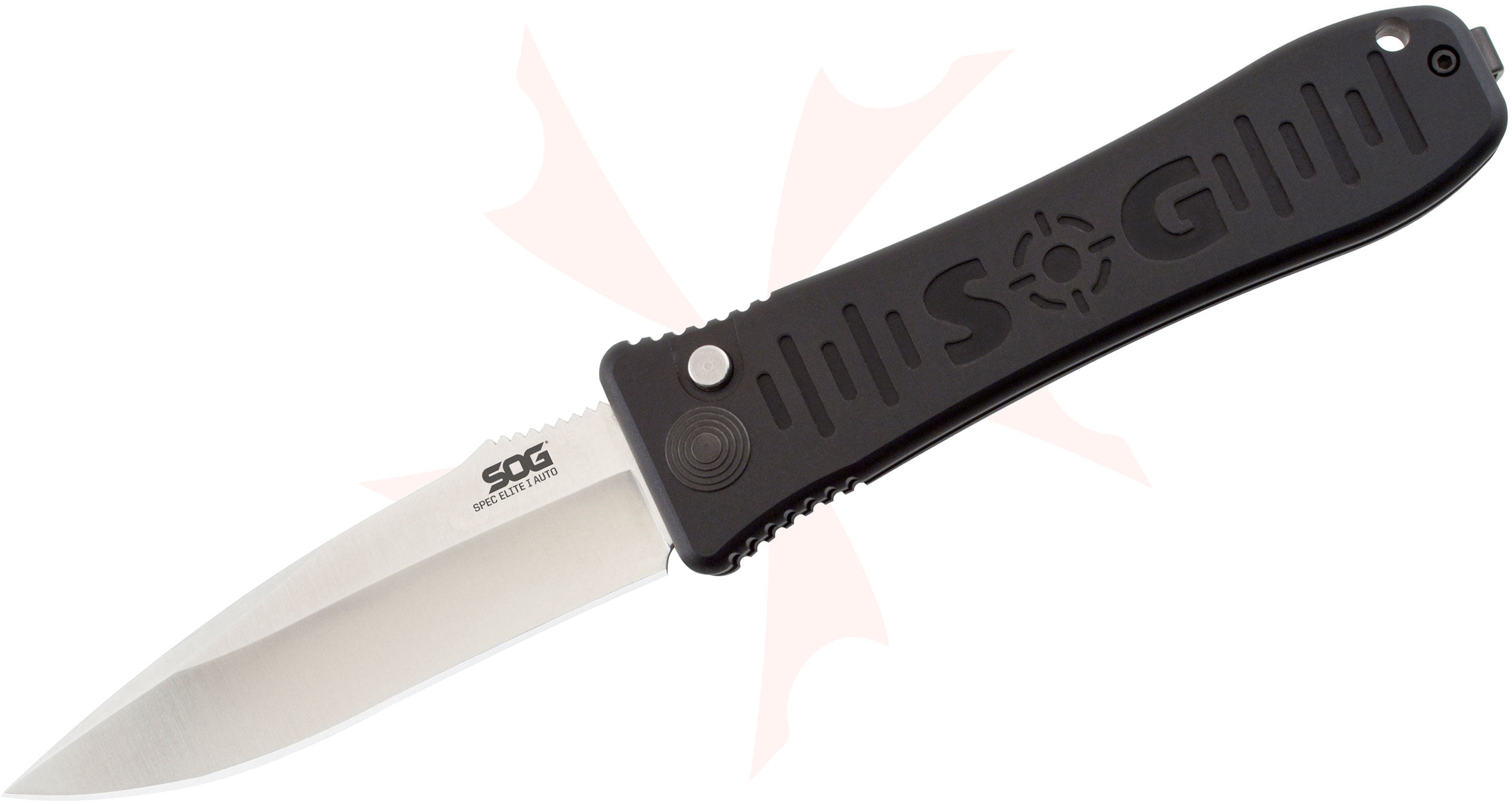 SOG Spec-Elite I AUTO Folding Knife 3.5" Satin Plain Blade, Aluminum ...