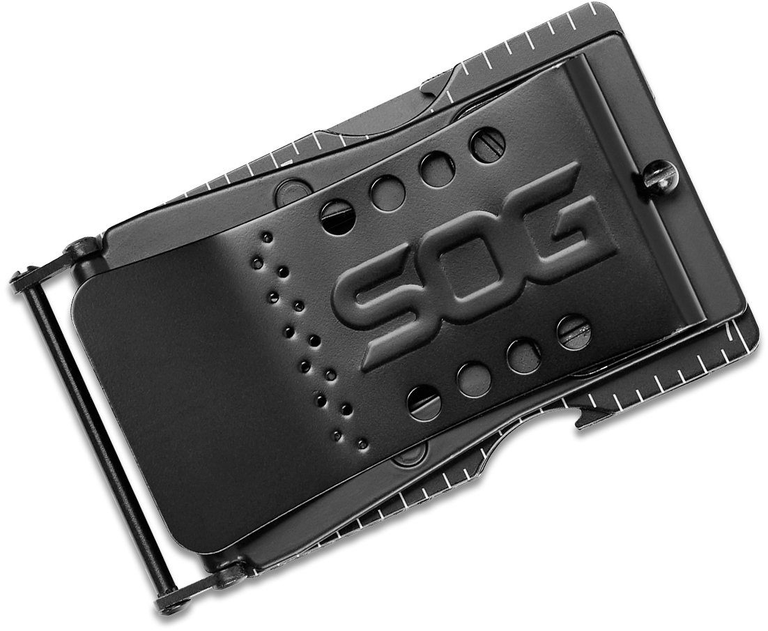 SOG Sync II Traveler Detachable Multi-Tool with Belt Buckle, 12 Tools ...