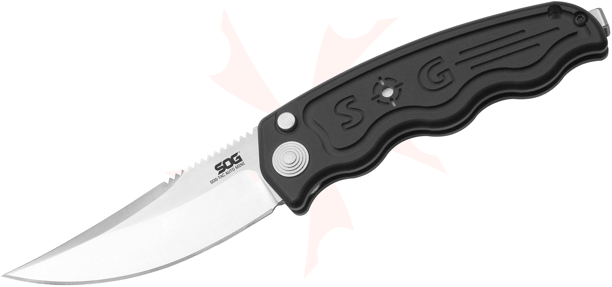 SOG ST-10 SOG-TAC Mini Folder AUTO 3" Satin Plain Blade, Aluminum ...