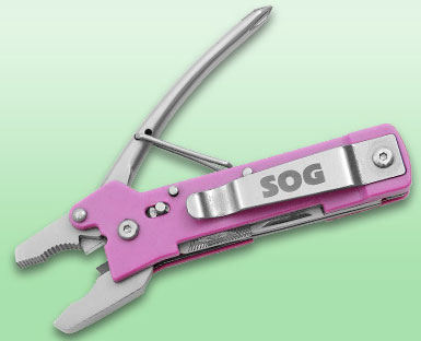 SOG Micro ToolClip (Pink) Multi-Tool, 3.75" Closed - KnifeCenter - TC ...